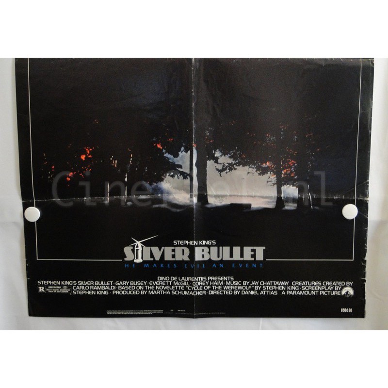 Silver Bullet 1985 US One Sheet Movie Poster Original Daniel Attias ...